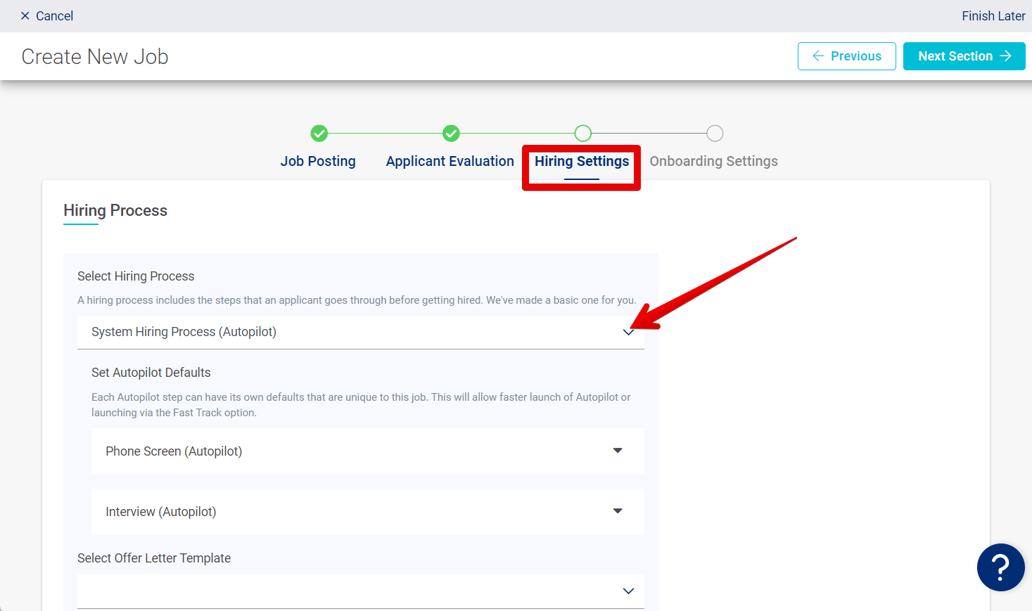Adding Autopilot to a new job